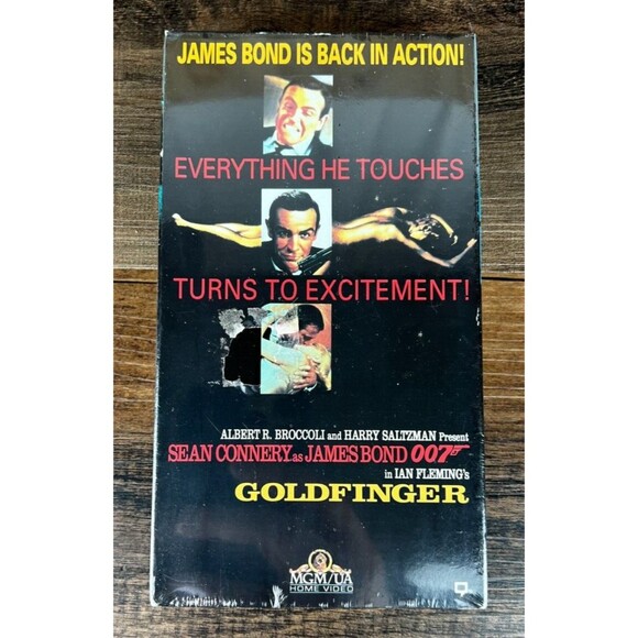 Media | James Bond Goldfinger Vhs Tape Newsealed Mgm Ua Home Video 1993 Sean Connery | Poshmark